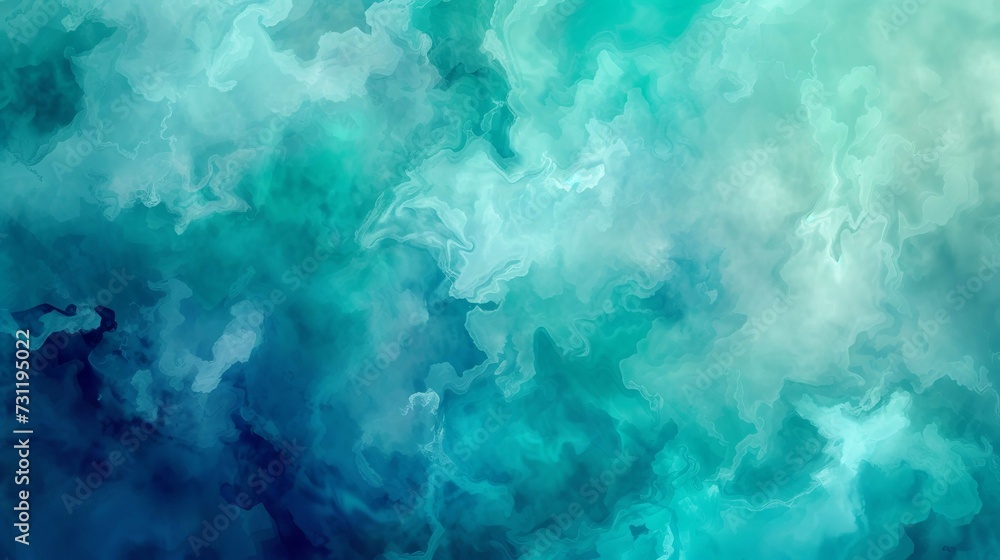 Soothing Tones of Blue, Green, and Teal in this Abstract Art Stock ...