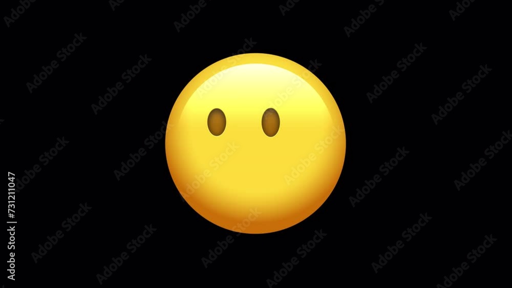 Vídeo do Stock: Face without Mouth Animated Emoji on a Transparent ...