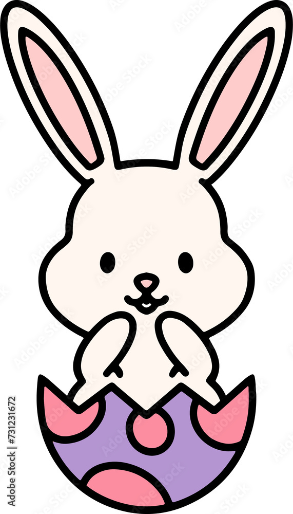 Poster easter bunny simple cartoon – Wall Art | UkPosters