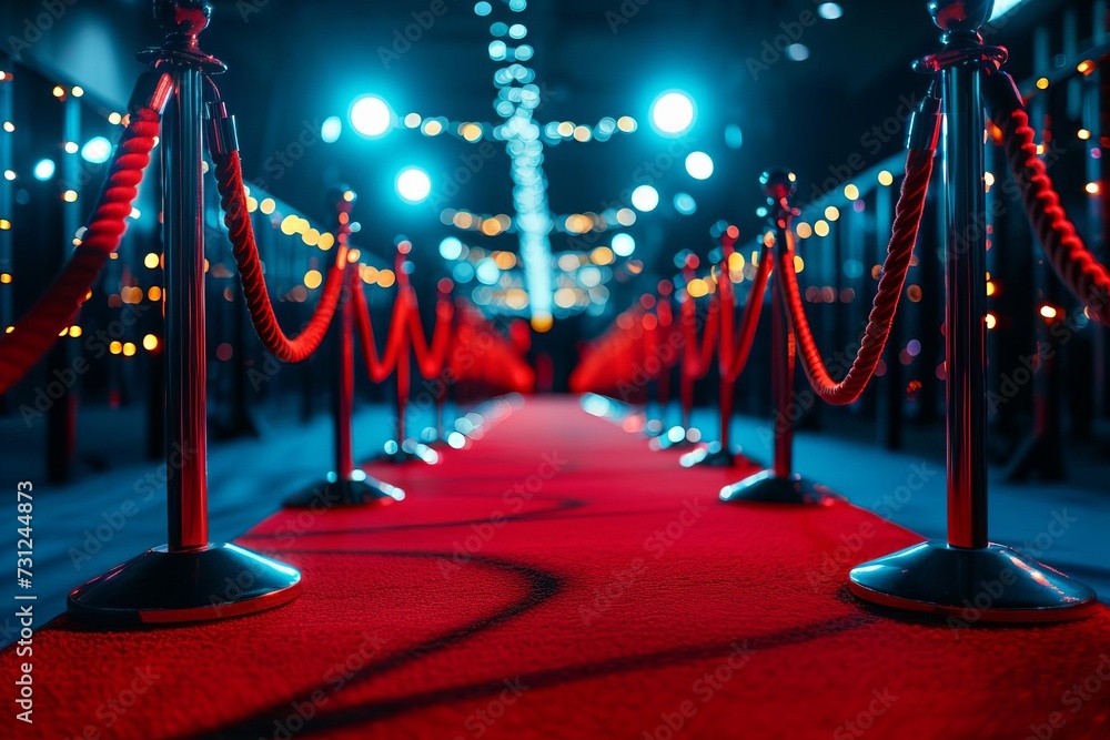 Red carpet event with a glamorous background Symbolizing exclusivity ...