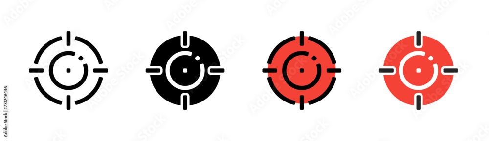 Focus icon on white background. Focus symbol. focus, targets, goals ...