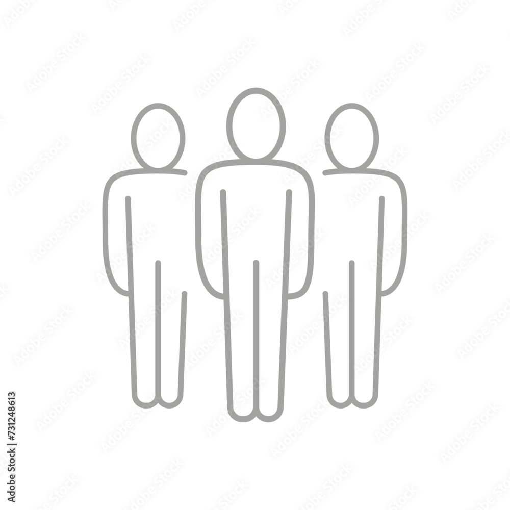 Vector flat illustration in grayscale. Avatar, user profile, person ...