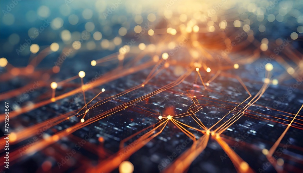 abstract tech background made of printed circuit board depth of field ...