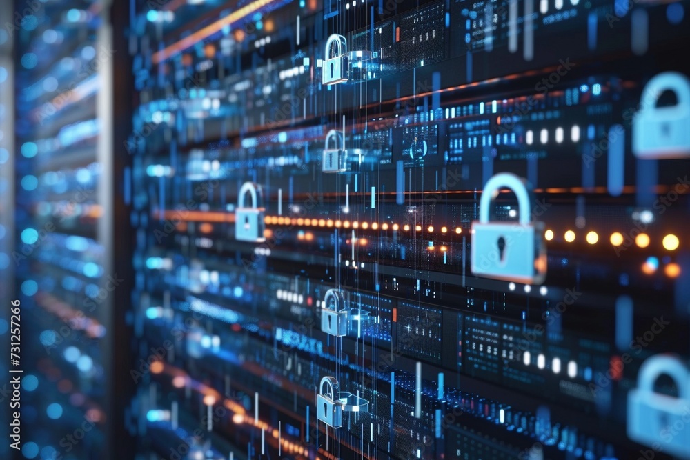 A visual representation of data security depicted through an image ...