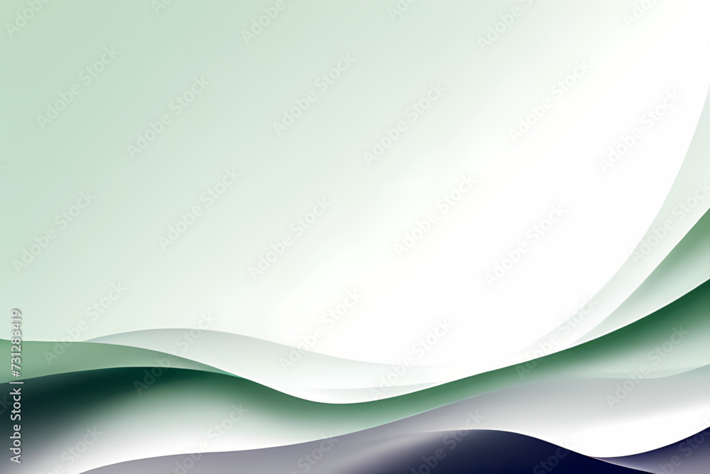 Shiny light green wave lines, light lines and technology background ...