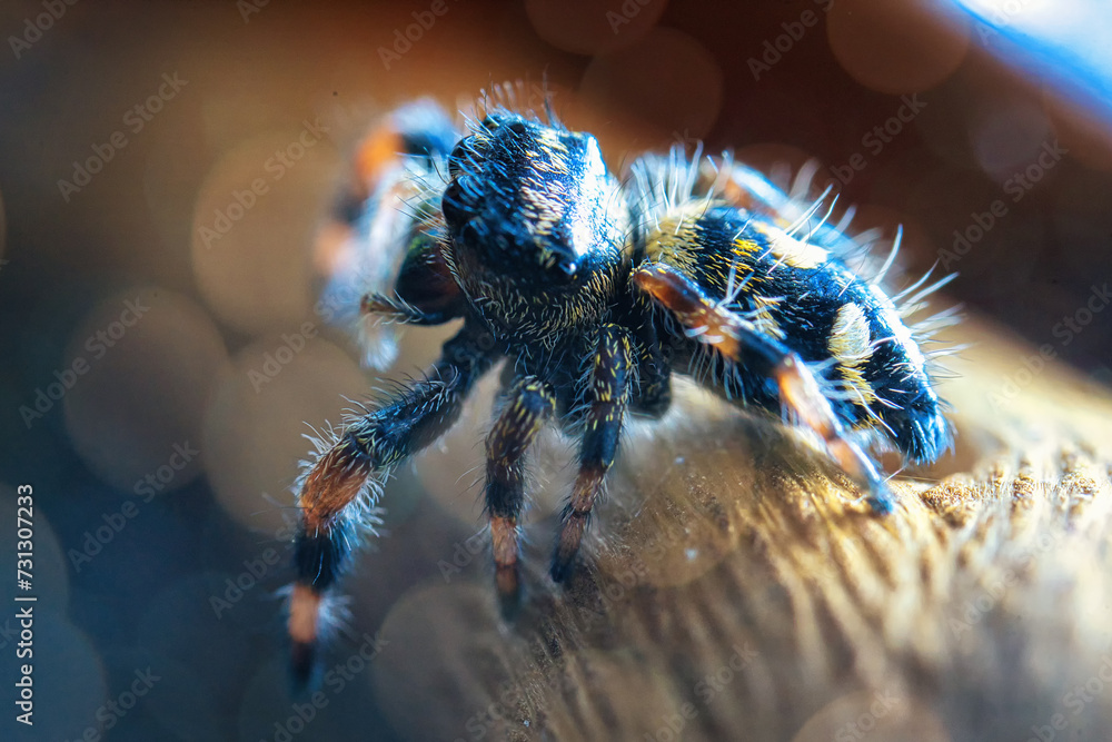Jump spider, jumping spider phidippus regius animal arachnid group of spiders that constitute ...