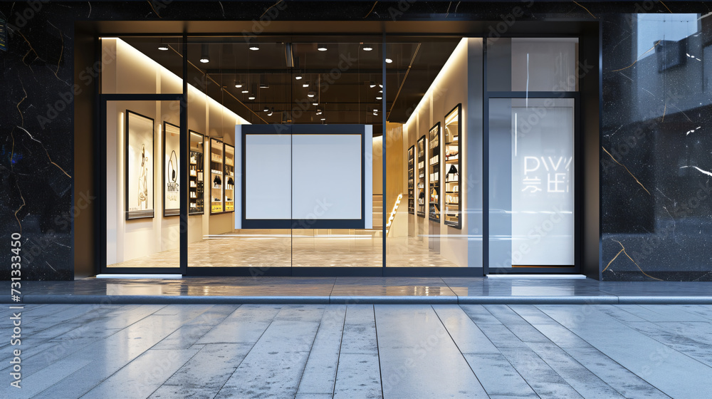 An opportunity for creative branding - an empty storefront window ...