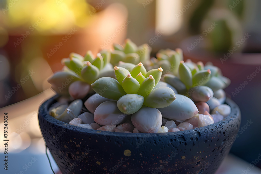 The Lithops plant, also known as "living stones," thrives in pots ...