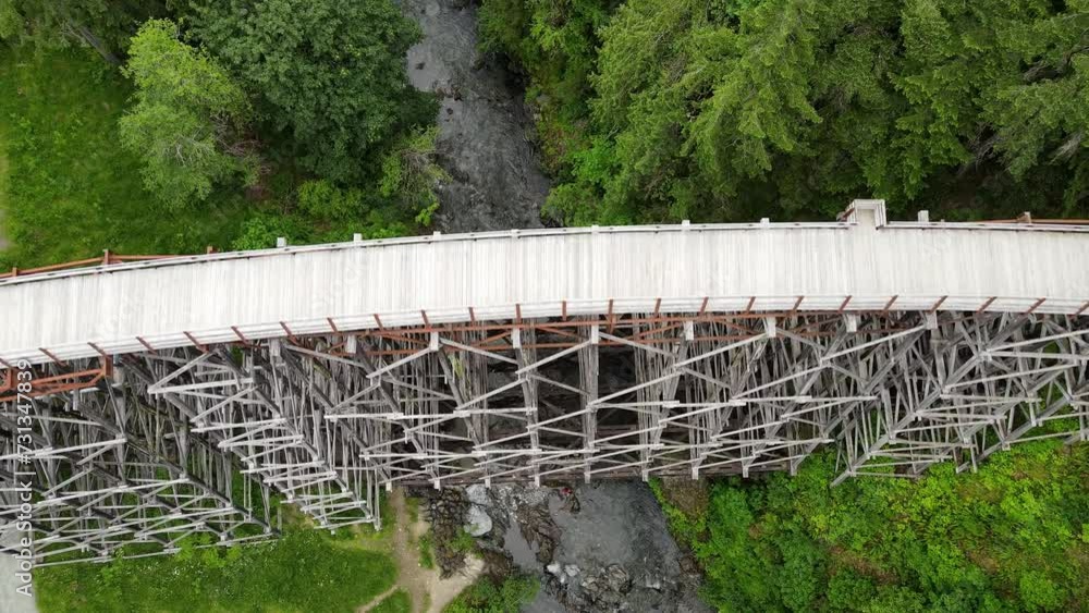 The Kinsol Trestle also known as the Koksilah River Trestle is a wooden ...