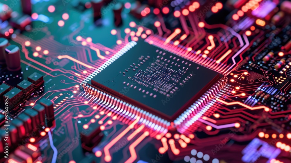 The photo showcases the tiny transistors and microarchitecture of the ...