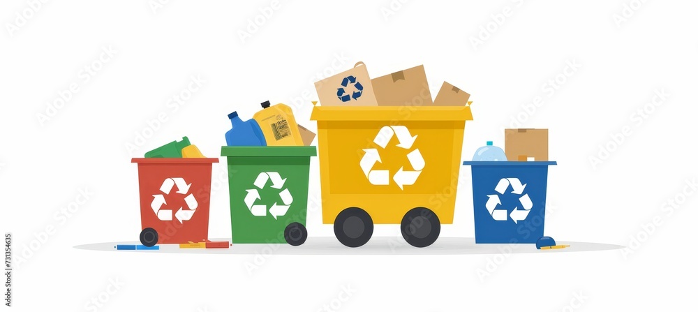 Recyclable vs non recyclable items infographic with environmental ...