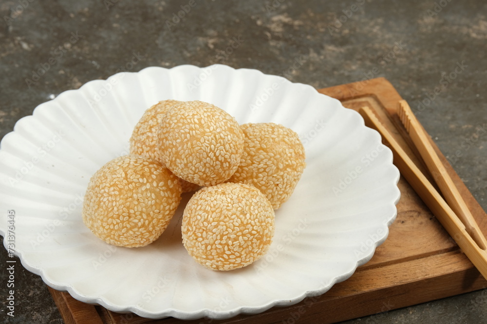 Onde-onde Sesame Seed Ball,Popular Indonesian Snack with Chinese ...