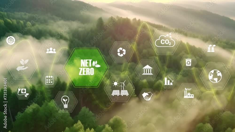 Net zero concept , carbon neutral concept. Net zero greenhouse gas ...