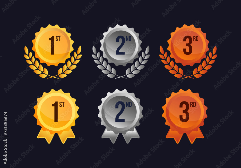 1st 2nd 3 rd place Trophy icon, 1st place trophy, gold medal, trophy ...