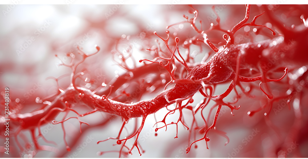 human anatomy 3d illustration of the circulatory system veins and ...