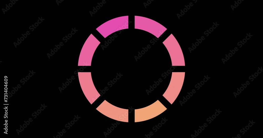 Simple Circle Loading loop animation on the black background. 4K resolution video of loading ...