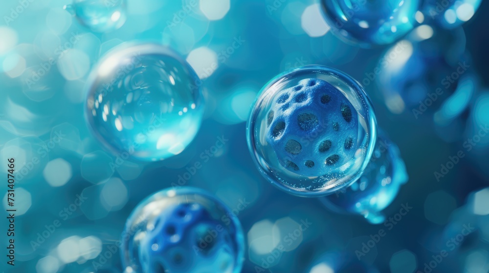 Detailed view reveals the intricate structure of an oxygen cell under ...