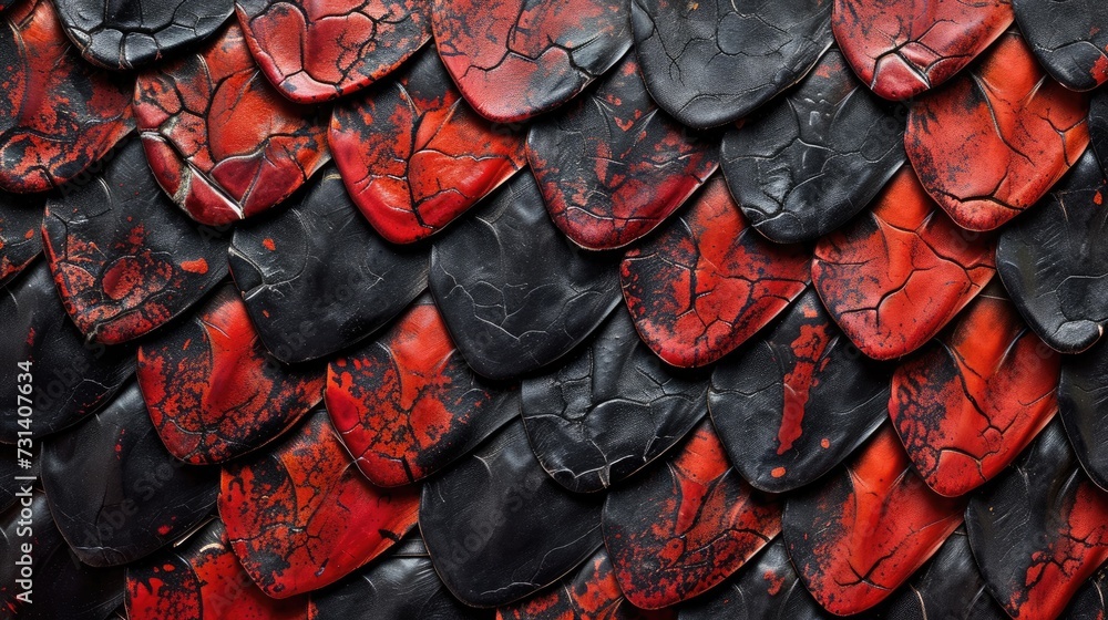 Bold red and black snake skin pattern for dynamic interiors, Ai ...