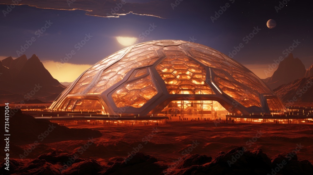 Mars terraforming blueprint Stock Illustration | Adobe Stock