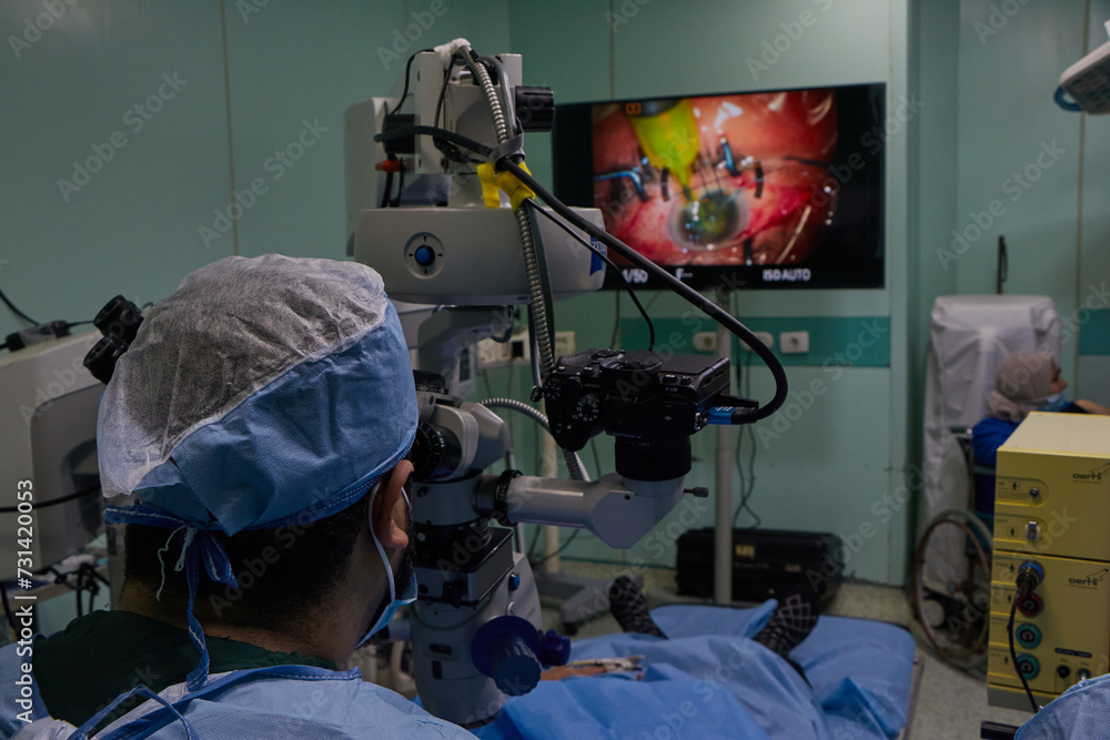 Phacoemulsification, destruction of the opaque lens by ultrasound ...