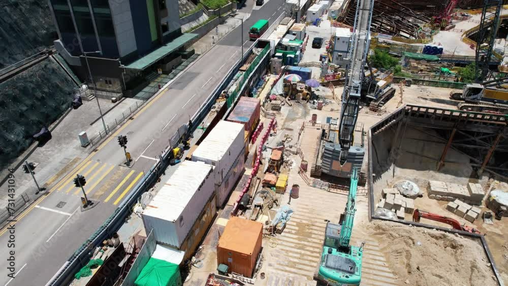 Vidéo Stock Railway Superstructure Property development Construction ...