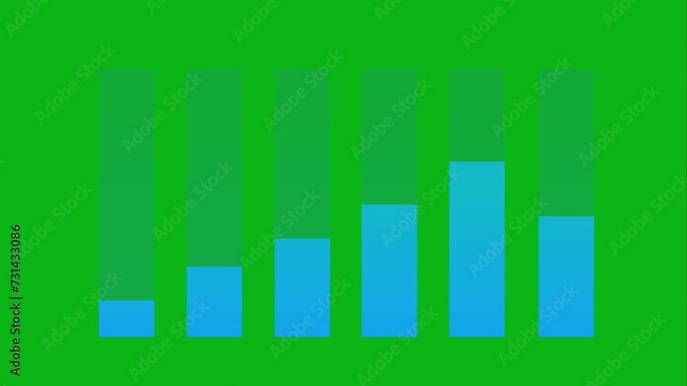 Business Growth Infographics, 4k animation green screen of business ...