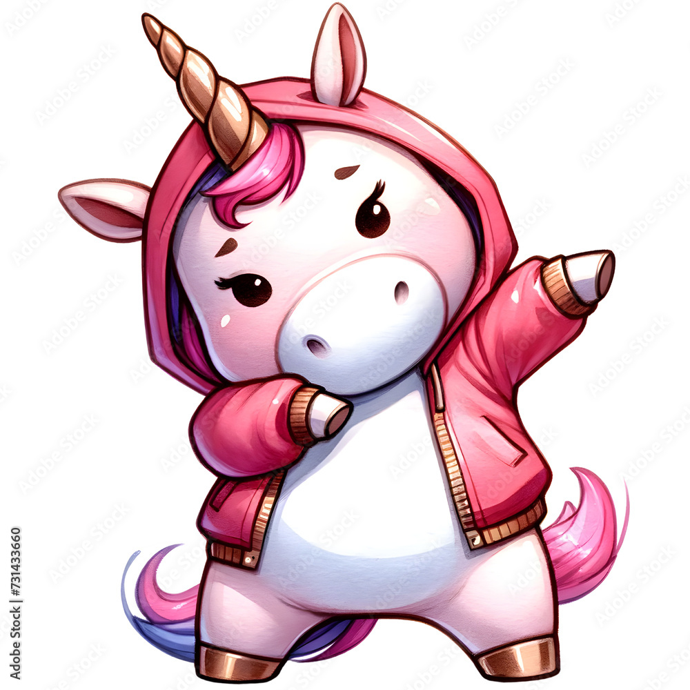 Fat unicorn Watercolor clipart bundle, Collection Clipart,Clipart ...