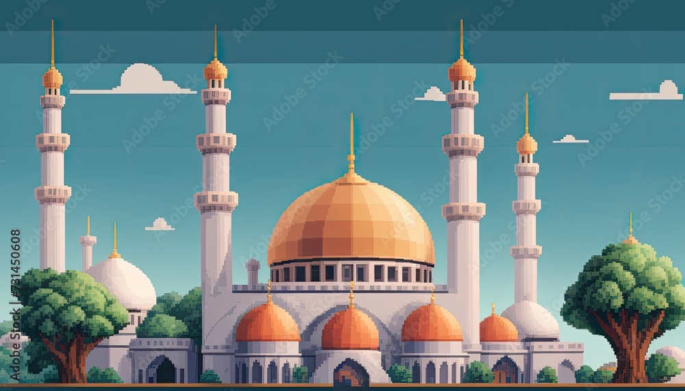 4k Ramadhan mosque design or ramadan background or background ramadhan ...