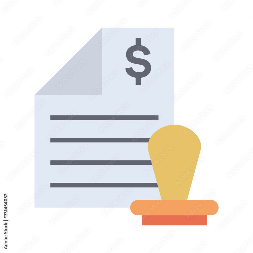 Tax letter icon, letters and text with tax stamp isolated on ...