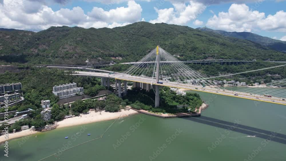 Ting Kau Bridge is the world's first three-tower cable-stayed bridge ...