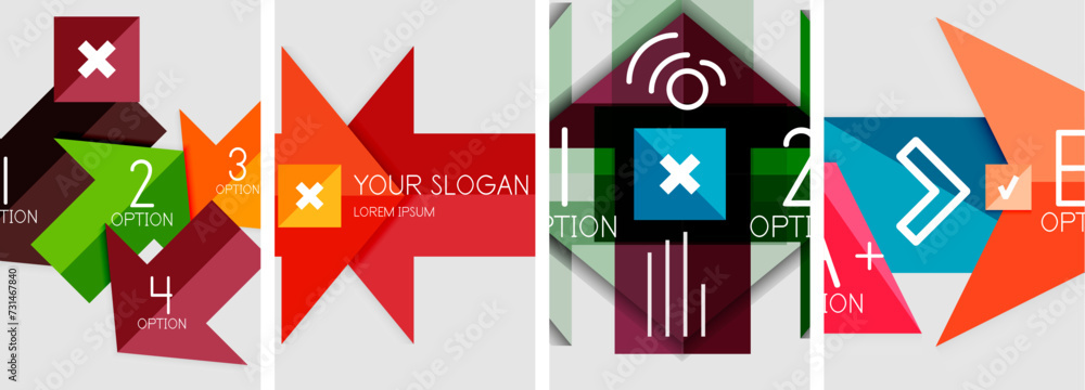 Set of arrow backgrounds. Vector illustration For Wallpaper, Banner ...