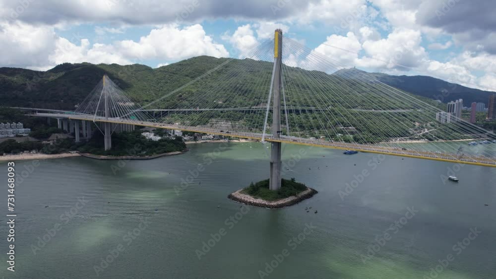 Ting Kau Bridge is the world's first three-tower cable-stayed bridge ...