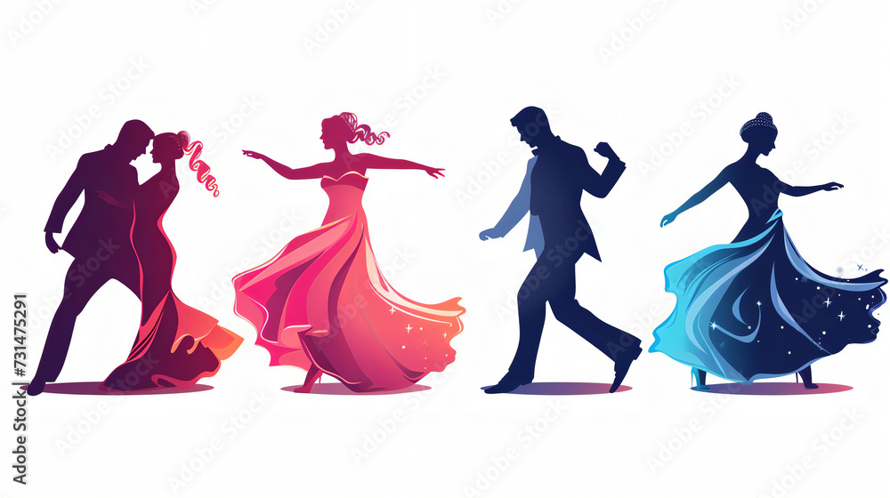 ballroom dancing vector Stock Illustration | Adobe Stock