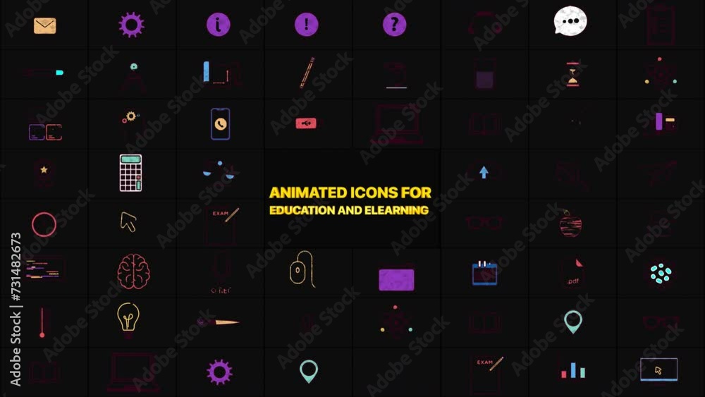 Elevate your educational content with Animated Icons for Education and ...