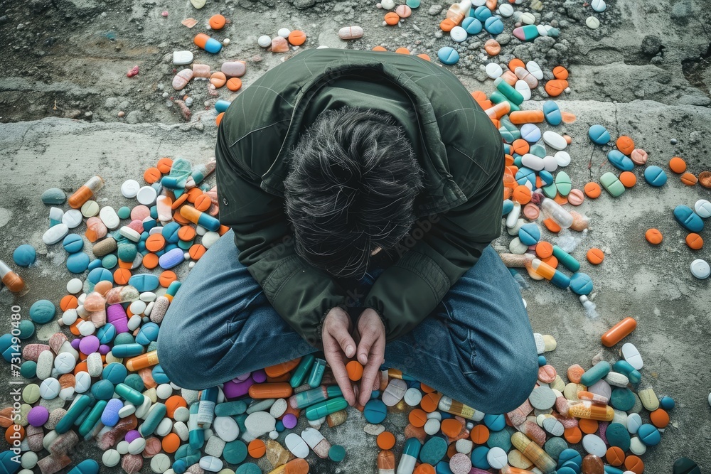 This powerful photo captures the stark reality of substance abuse, as a ...