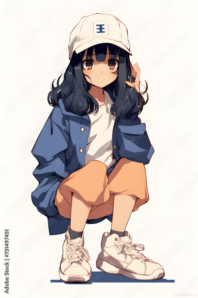young girl anime style character, Manga Anime girl Cartoon,girl anime ...