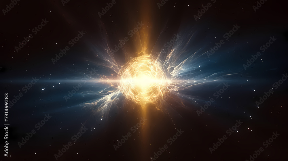 Star system background in the sky, 3D collection of stars in the ...
