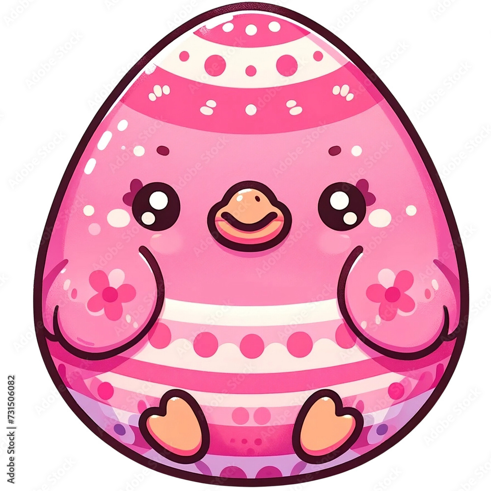 Pink easter eggs Cute,Watercolor clipart bundle, Collection Clipart ...