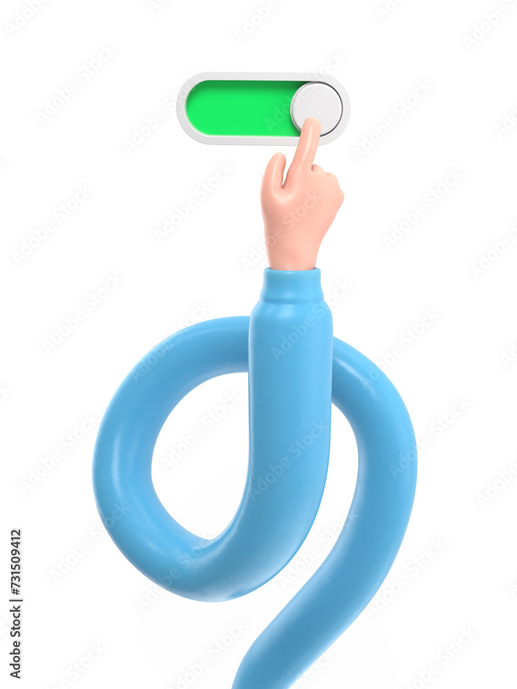 Transparent Backgrounds Mock-up.3d render,cartoon character hand ...
