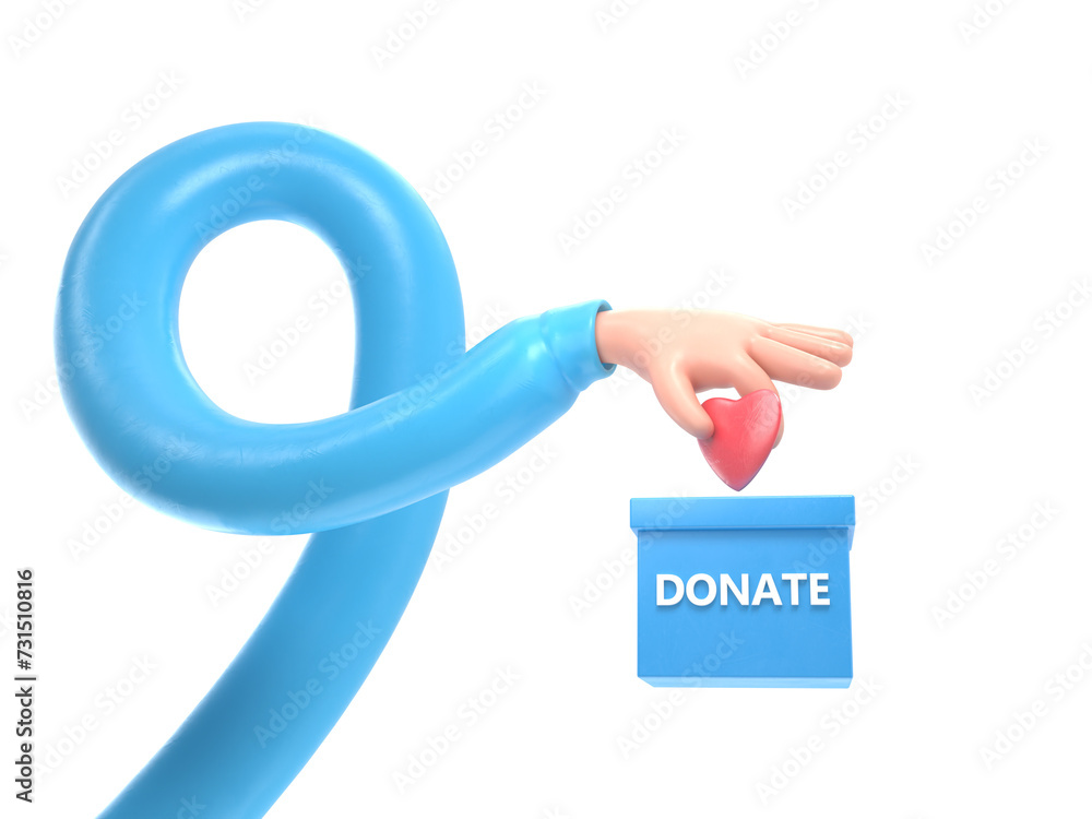 Medical donation concept.3d illustration flat line design. Donor day ...