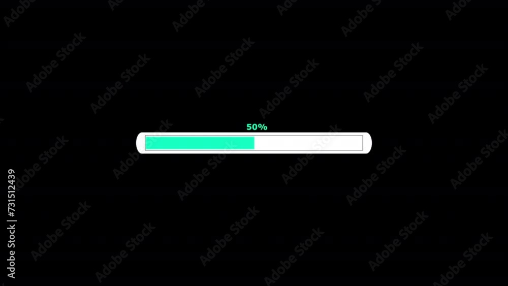 Vidéo Stock Loading bar progress bar animation Infographics 100 ...