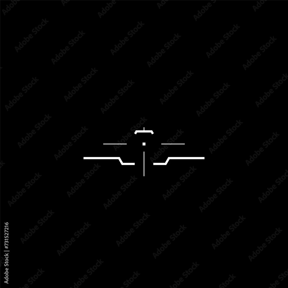 Cyberpunk aim, cyber target, HUD sight, virtual interface for game, HUD ...