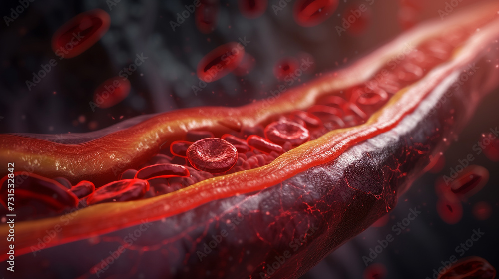 Foto de Craft an illustration showcasing a cross-section of an artery ...