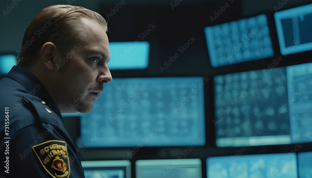 Vigilant Security Guard Ensuring Safety Compliance in Control Room ...