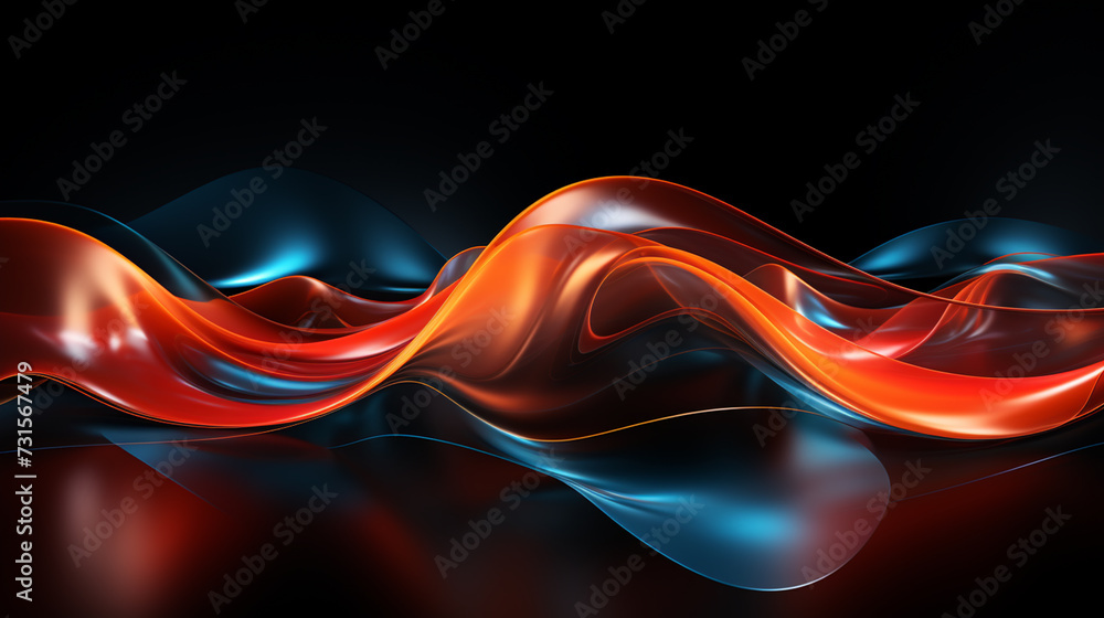 Abstract shiny color wave light effect illustration. Magic luminous ...