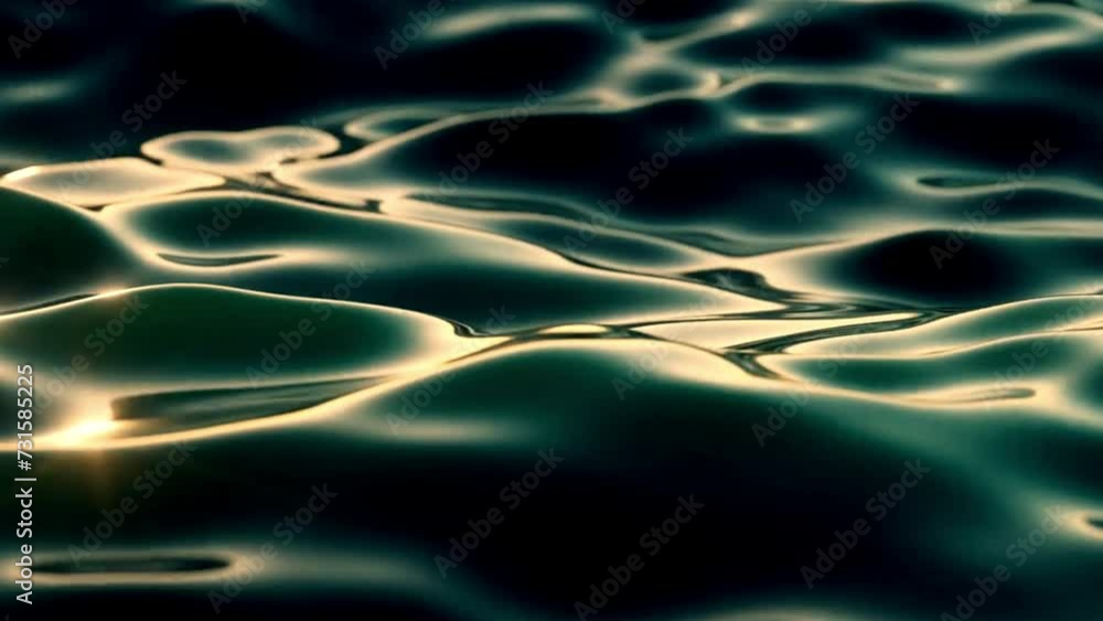 Abstract gradient blue line wave animation in 4K. Blue particle lines ...