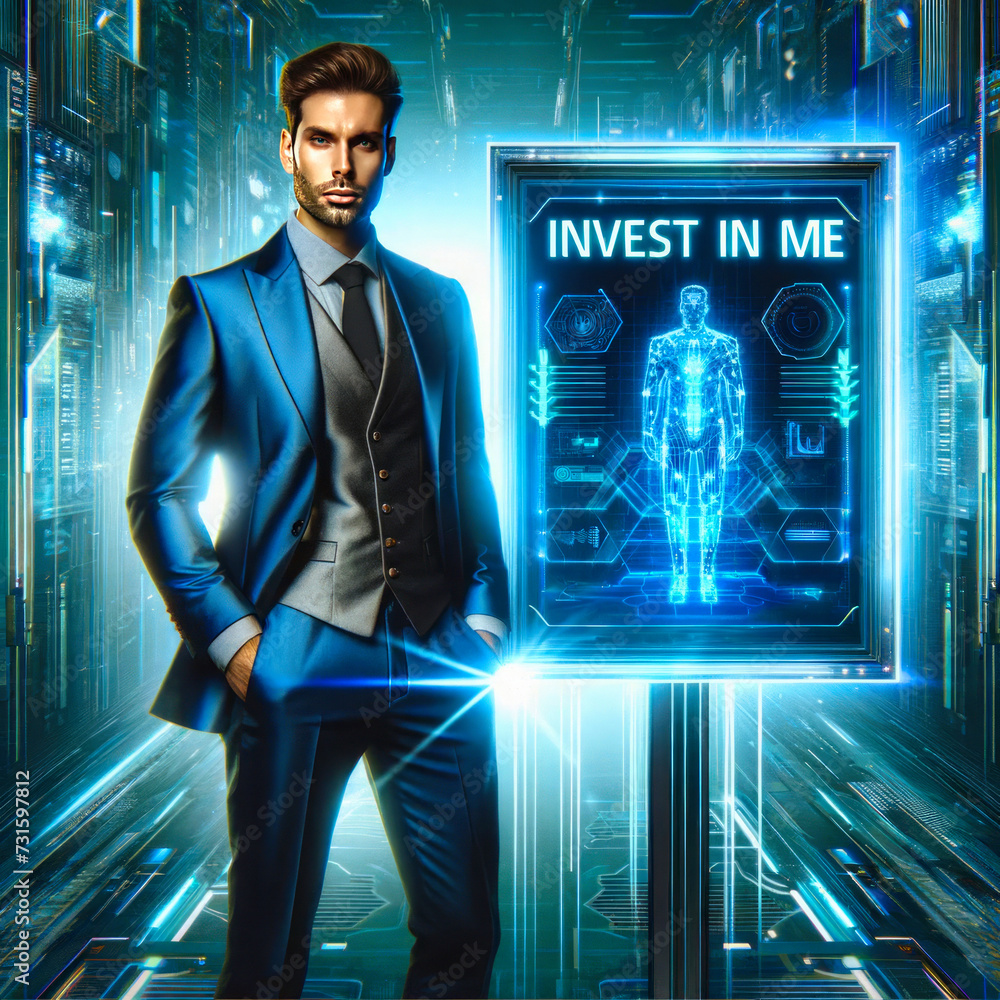 Futuristic Businessman in Cyber Technology Network: A Modern ...