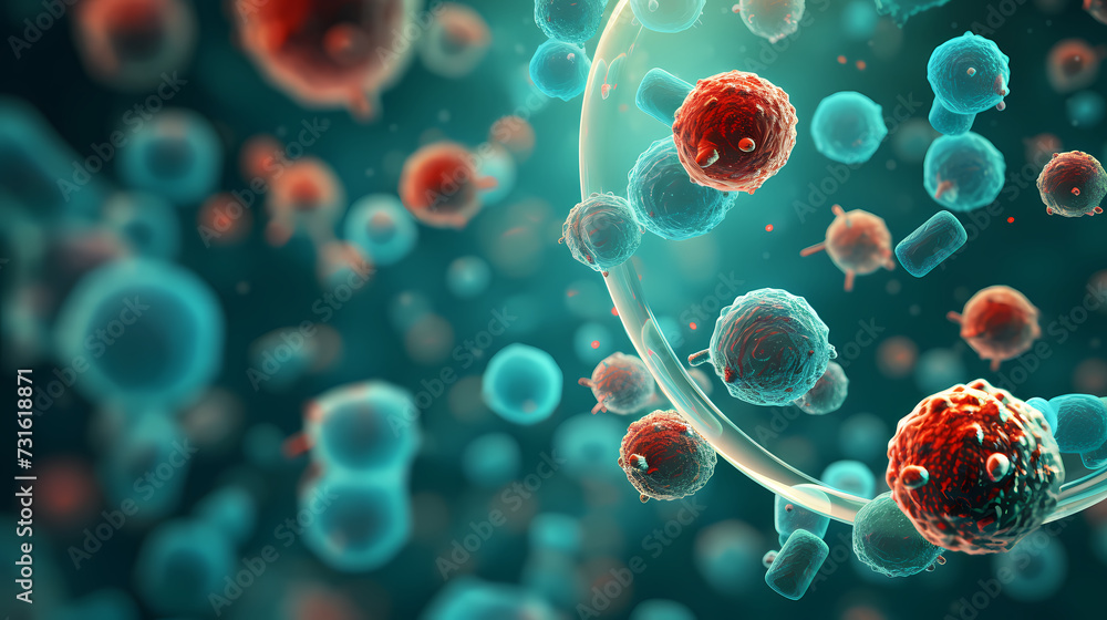 Macroscopic observation of organisms bacteria and cells and viruses ...