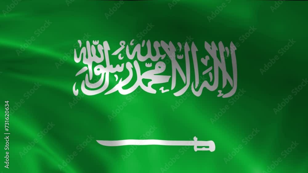 Saudi Arabia waving flag. National 3d Saudi Arabia flag waving. Saudi ...