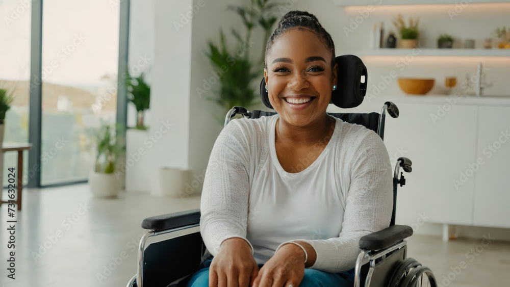 Celebrating Inclusivity: Radiant BIPOC Woman with Disabilities in ...